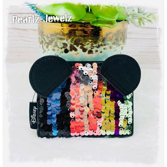 Loungefly | Bags | Loungefly Disney Minnie Mouse Sequin Ear Black ...